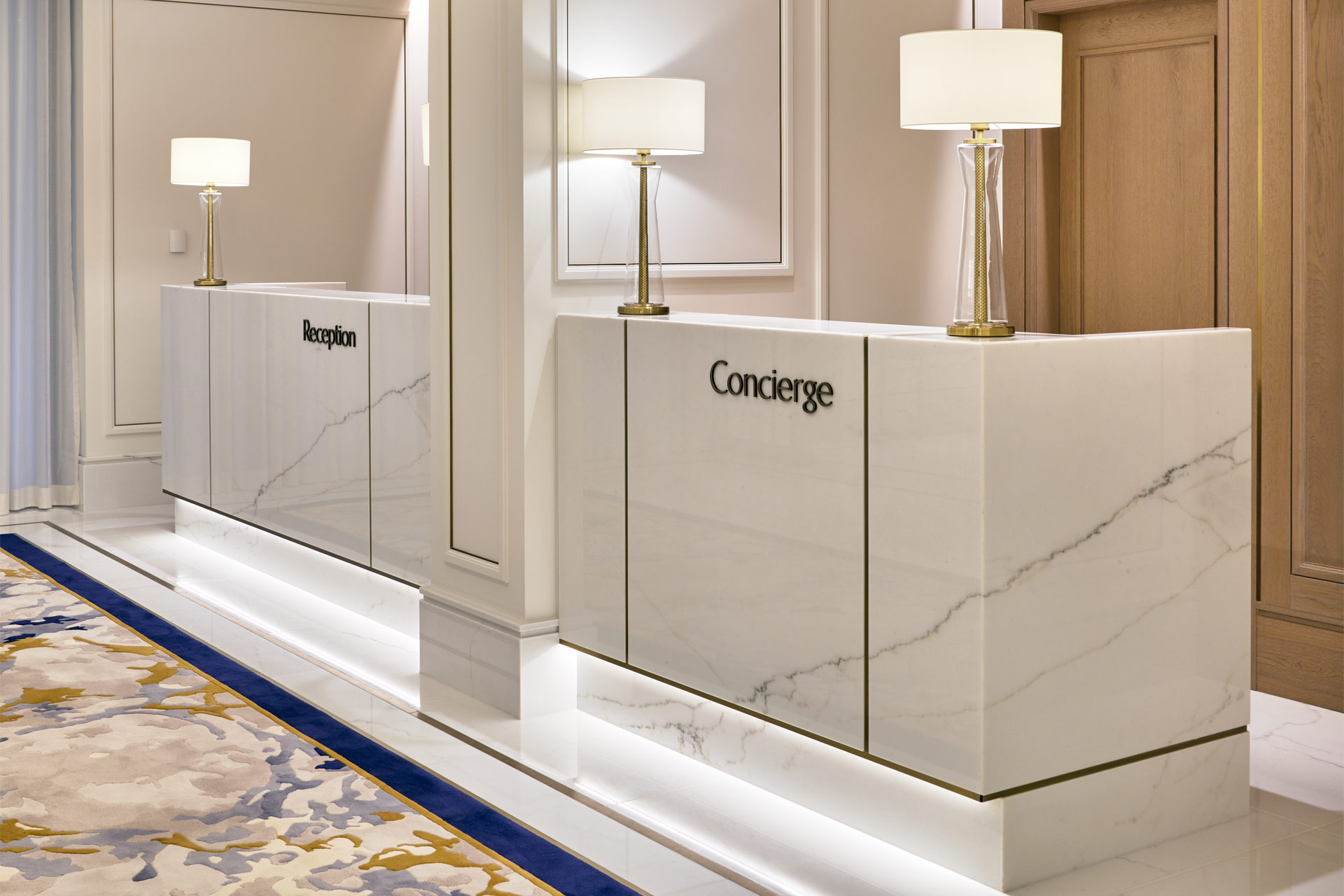 stoneCIRCLE spotlights bespoke stone reception desks - Sleeper